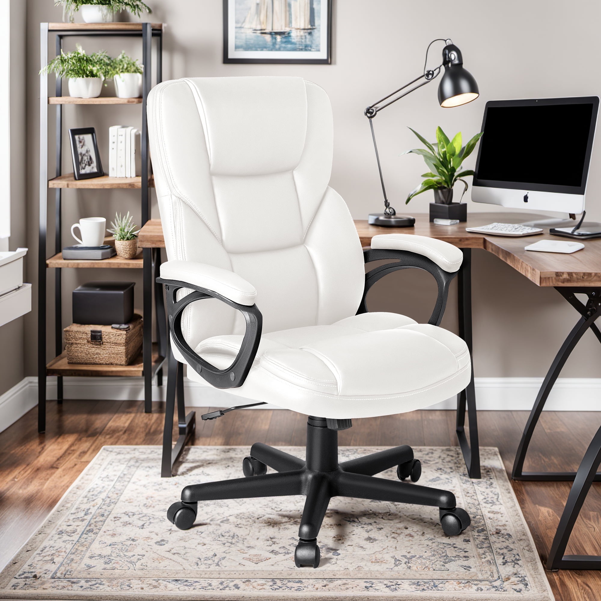 Furmax Ergonomic High-Back Executive Office Chair, Adjustable, PU ...