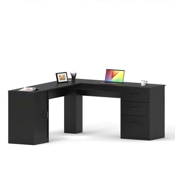 Furmax L Shaped Desk Corner Office Desk Computer Desk with Storage ...