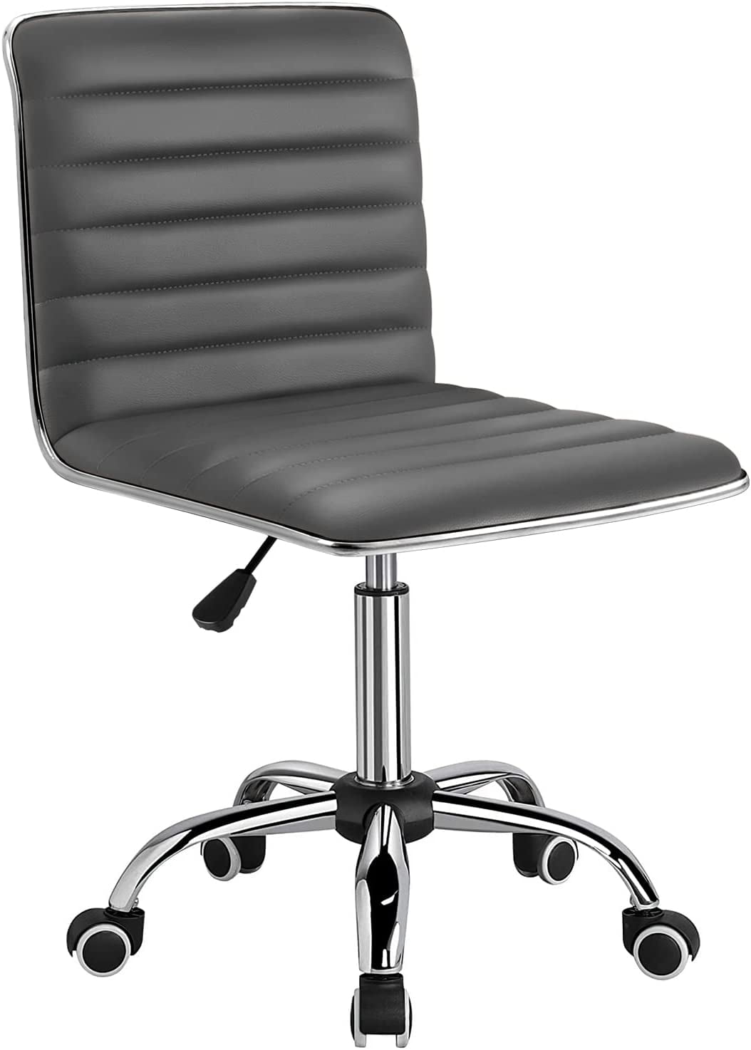Furmax Mid Back Task Chair, Low Back Leather Swivel Office Chair ...