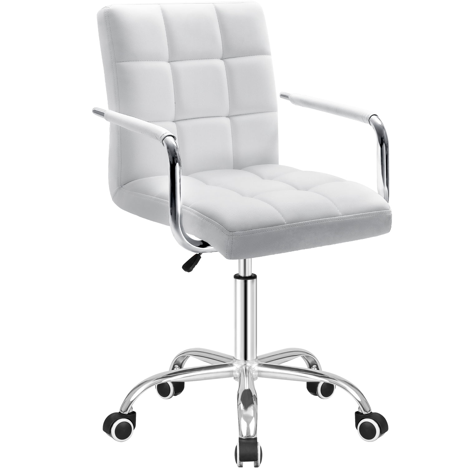 Furmax White Office Chair, Swivel, Adjustable Height, 260 lb Capacity ...