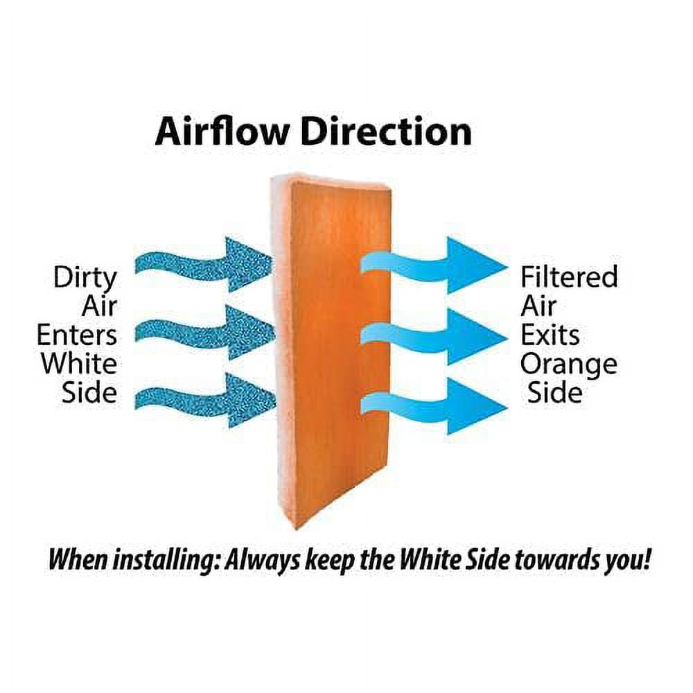 Furnace/Air Handler/HVAC Air Filter Media Roll, Orange/White MERV8 ...