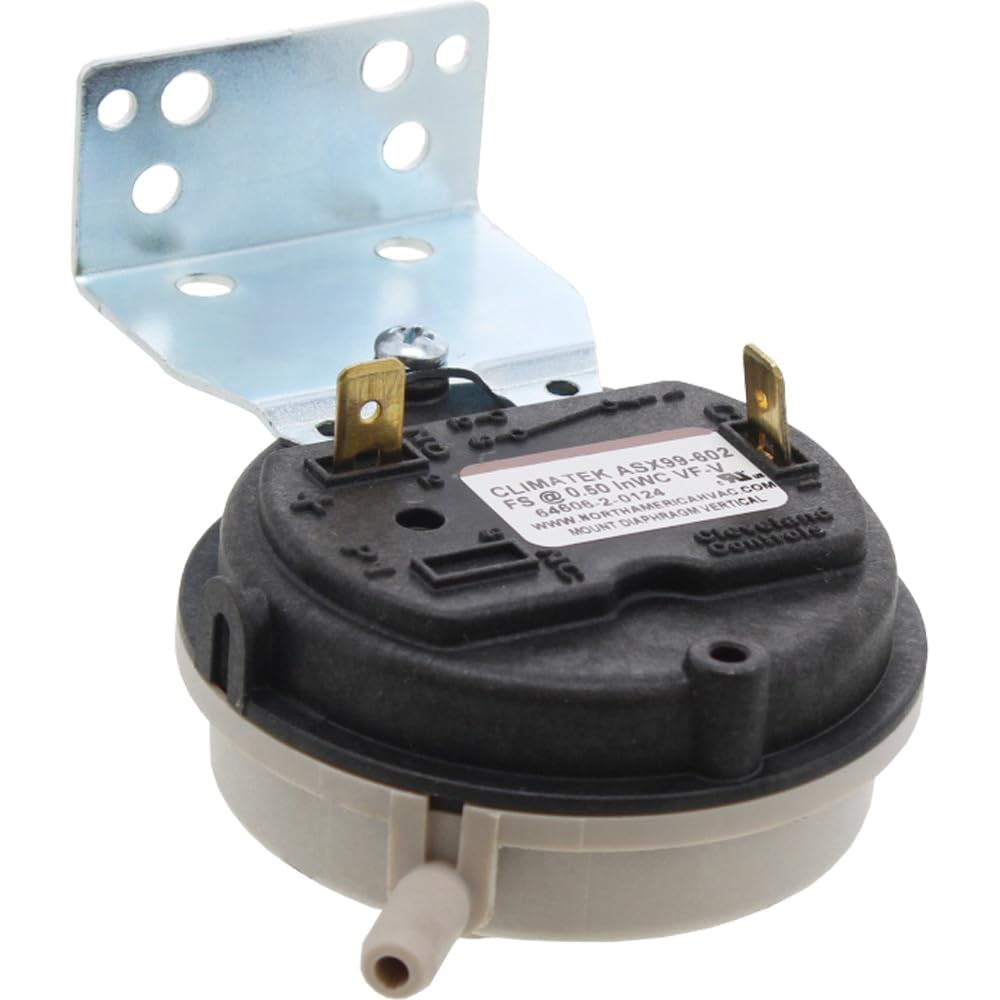 Furnace Vent Air Pressure Switch - Replaces Trane American Standard Part # SWT02293 .50" WC ...