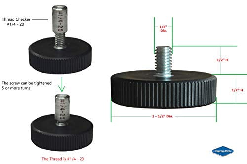 Furni-Pro Table Bases Glides for Restaurants & Homes, Adjustable Black ...