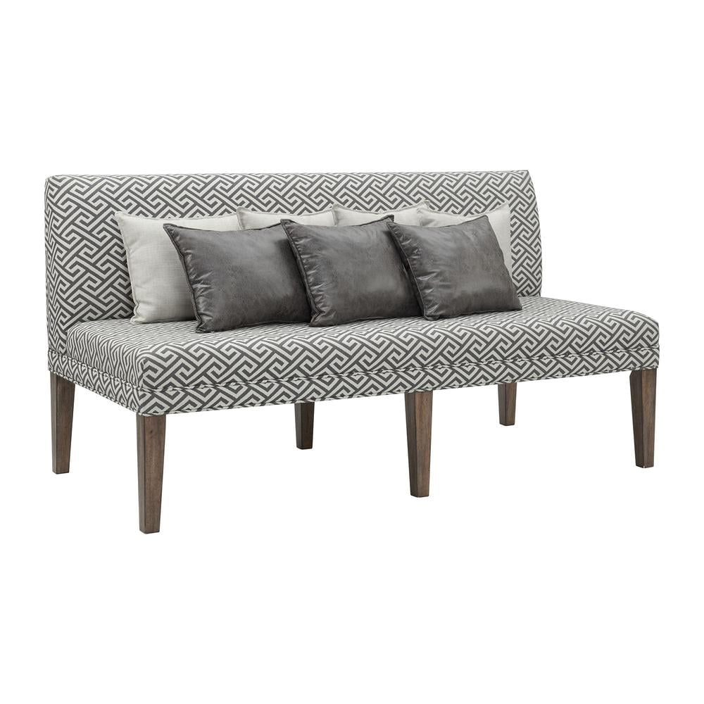 FurniFact Brown Upholstered Dining Settee with Back Support - Walmart.com