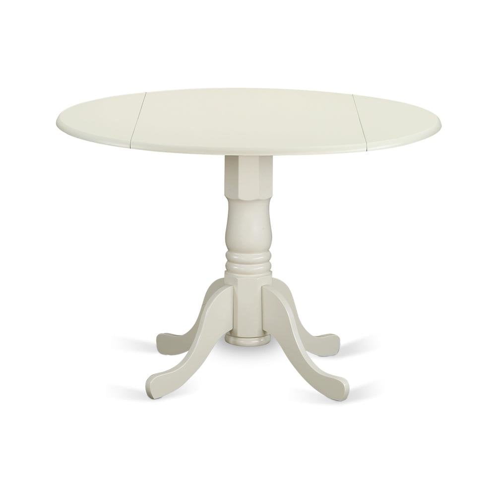 FurniFact Compact Round Dining Table with Drop Leaves – Ideal for Small ...