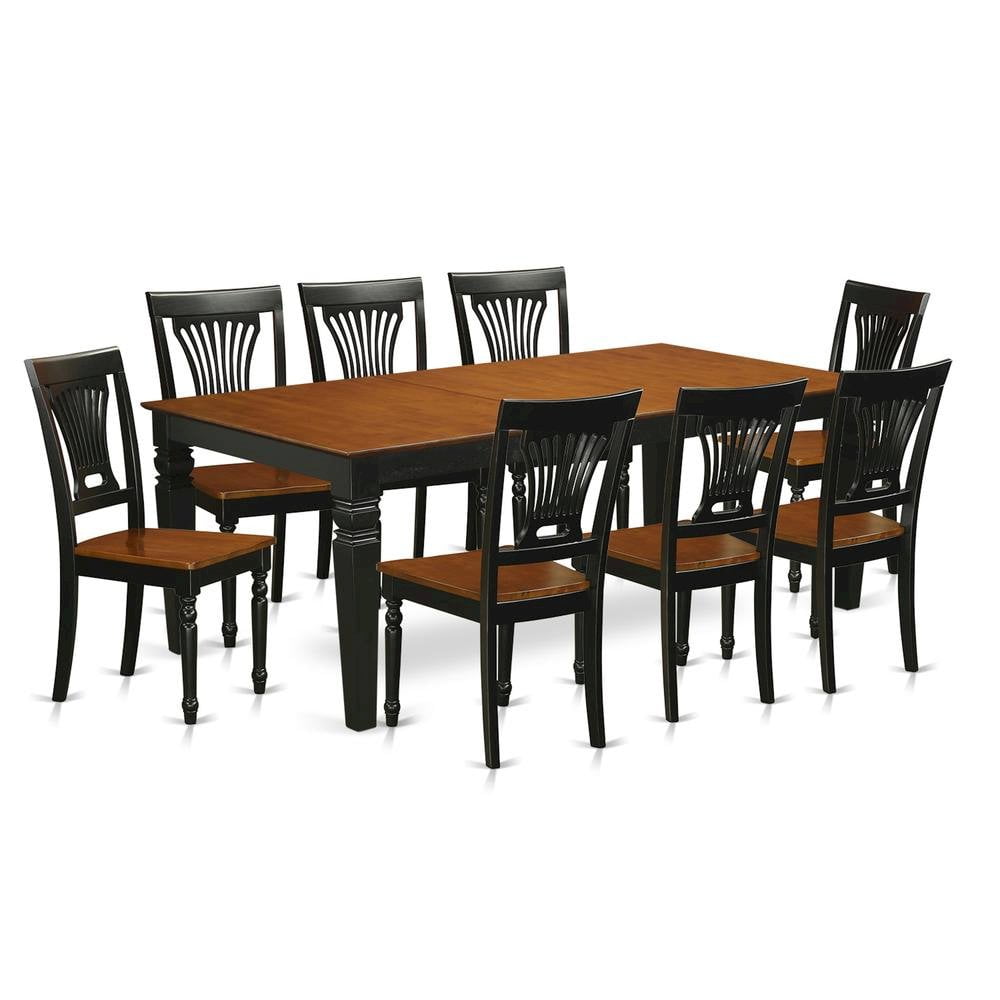FurniFact Elegant 9-Piece Dining Table Set – Wooden Rectangular Table ...