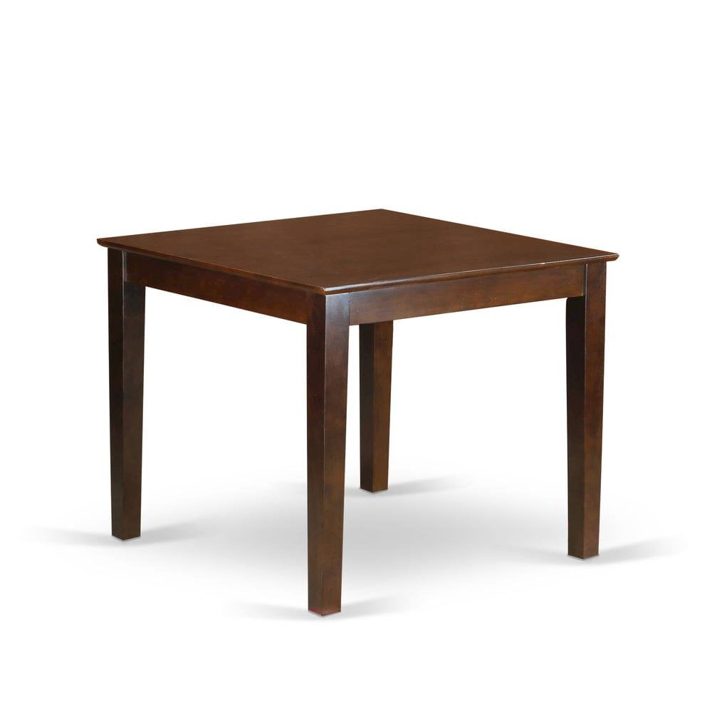 FurniFact Solid Wood Square Dining Table for 4 – Mahogany Finish, Red ...