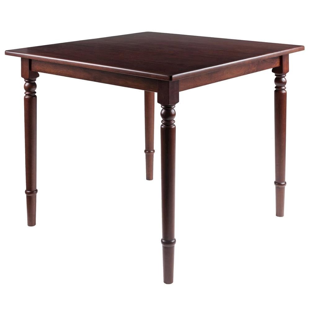 FurniFact Walnut Small Square Dining Table – Solid Wood Kitchen Table ...