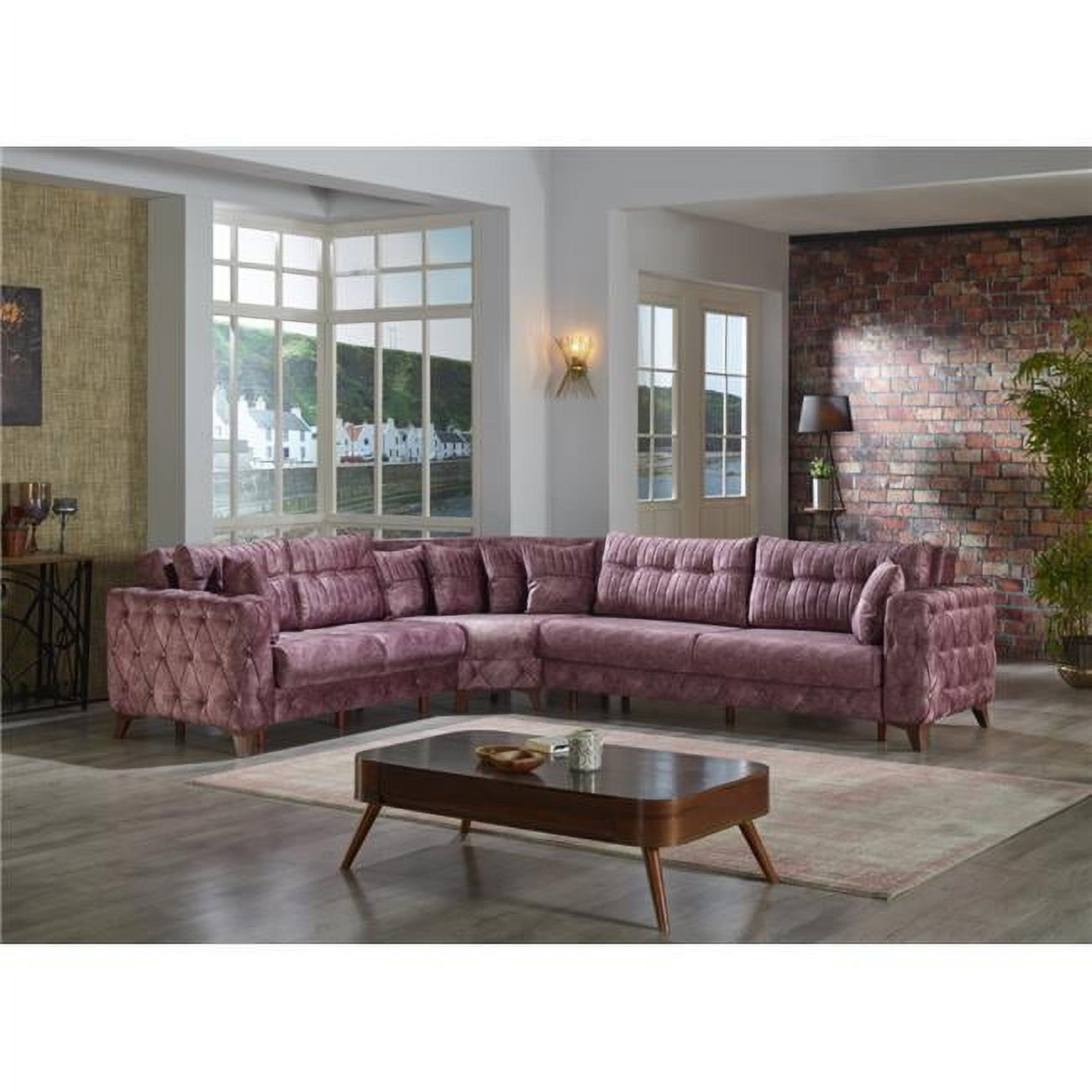 Furnia 105-LIZ-DLS110-S 35 x 118-102 x 35 in. Lizbon Living Room ...