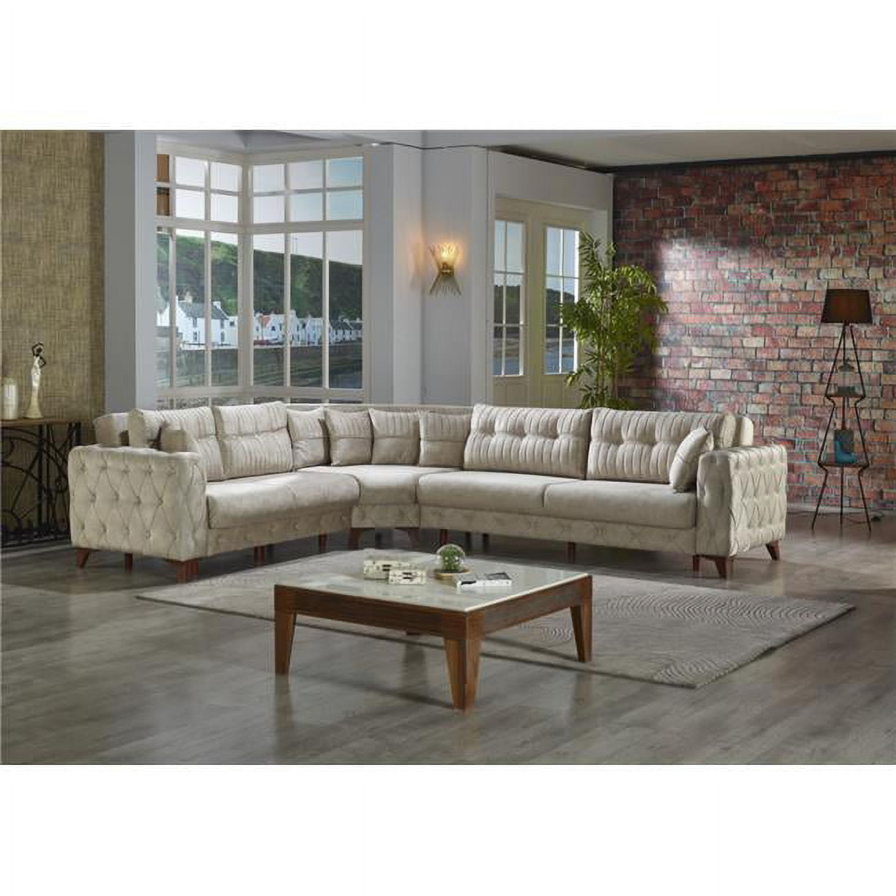 Furnia 105-LIZ-DLS910-S 35 x 118-102 x 35 in. Lizbon Living Room ...