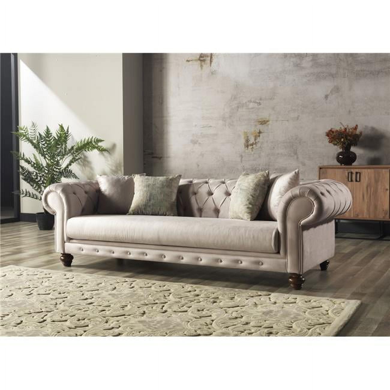 Furnia HD-10ELI-CHE-SOFTH01-3 28 x 96 x 41 in. Chester 3 Seater Sofa ...