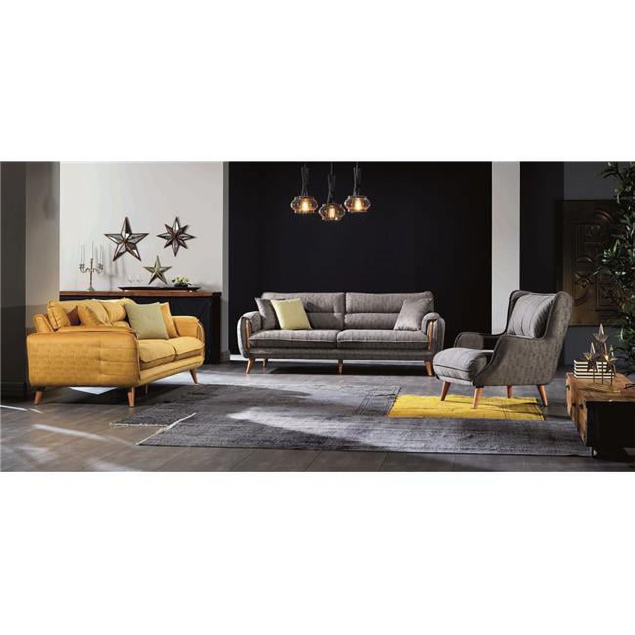 Furnia HD-10ELI-VEG-PIT02-3 Vega 3 Seat Sleeper, Grey - Walmart.com