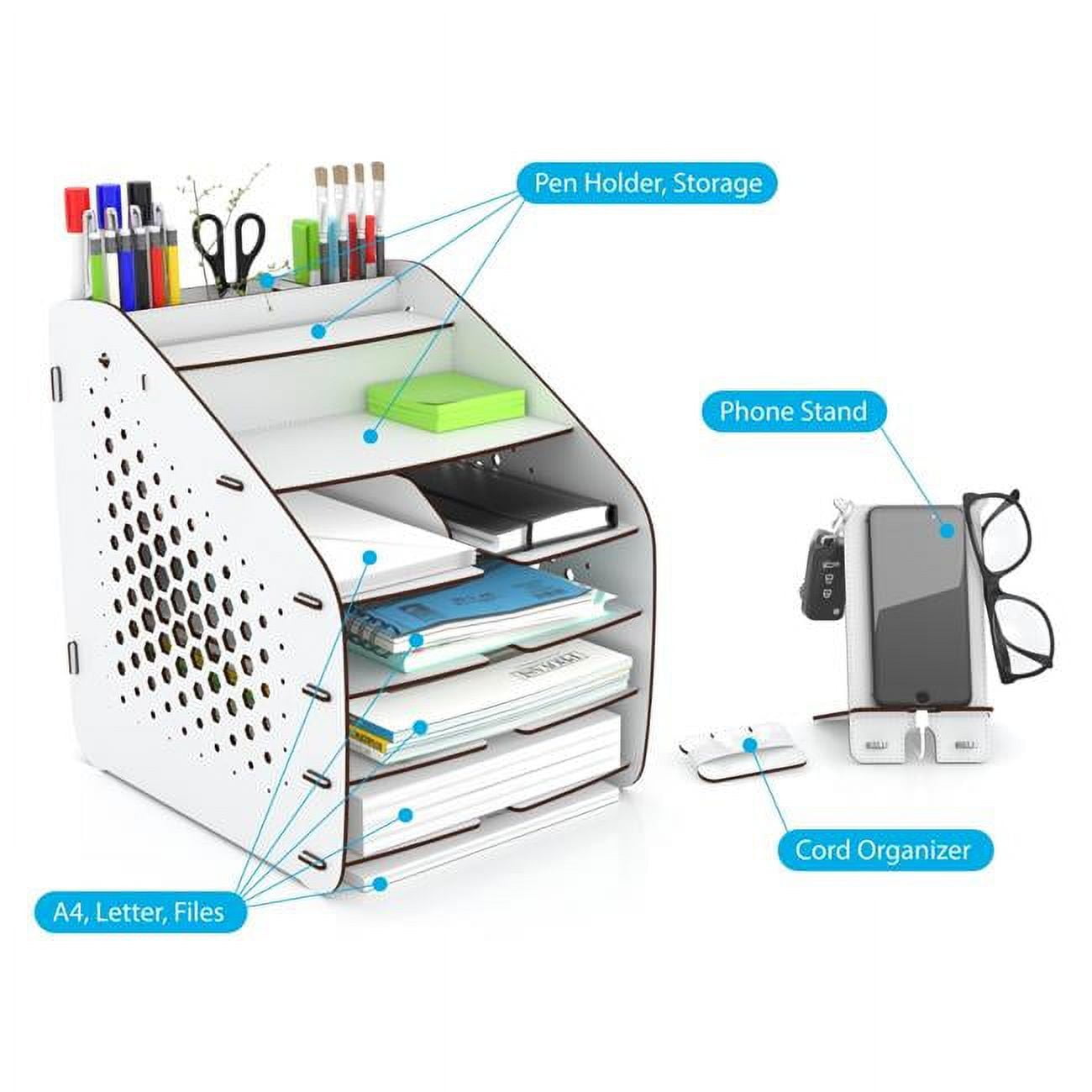 Furnia HD-ON70OT-HERB-WHI-L Herb Desk Organizer - Large - White ...