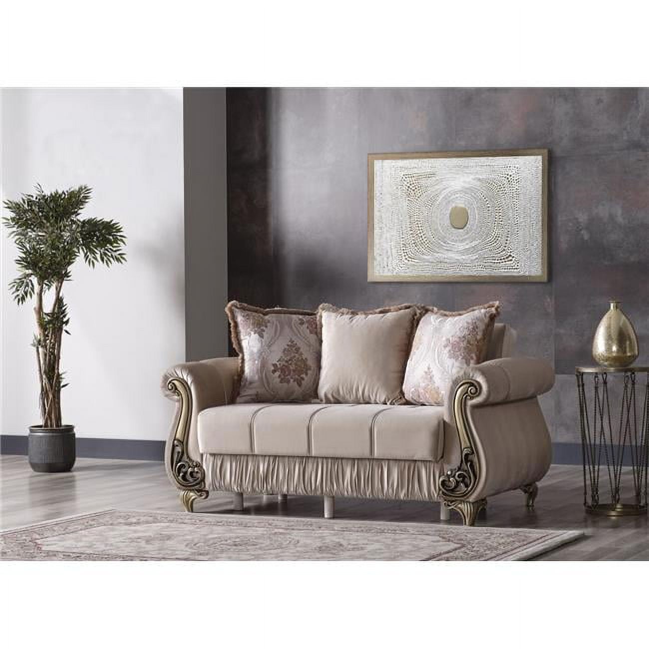 Furnia MD-10ELF-RUS-97499-2 33 x 64 x 38 in. Rustik Convertible ...