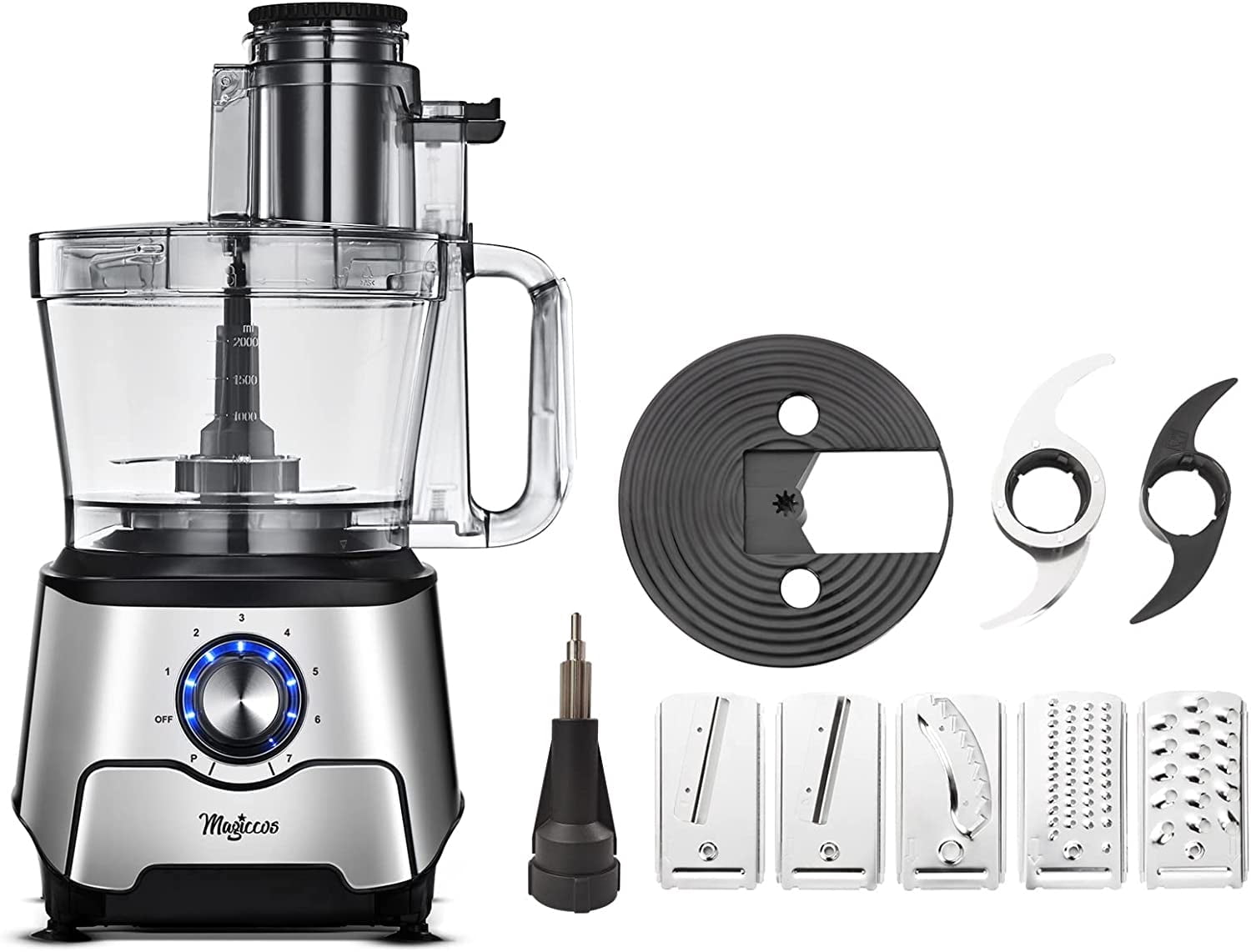 Fenbeli 10 Cup Food Processor with Salad Spinner for Chop, Puree, Slice ...