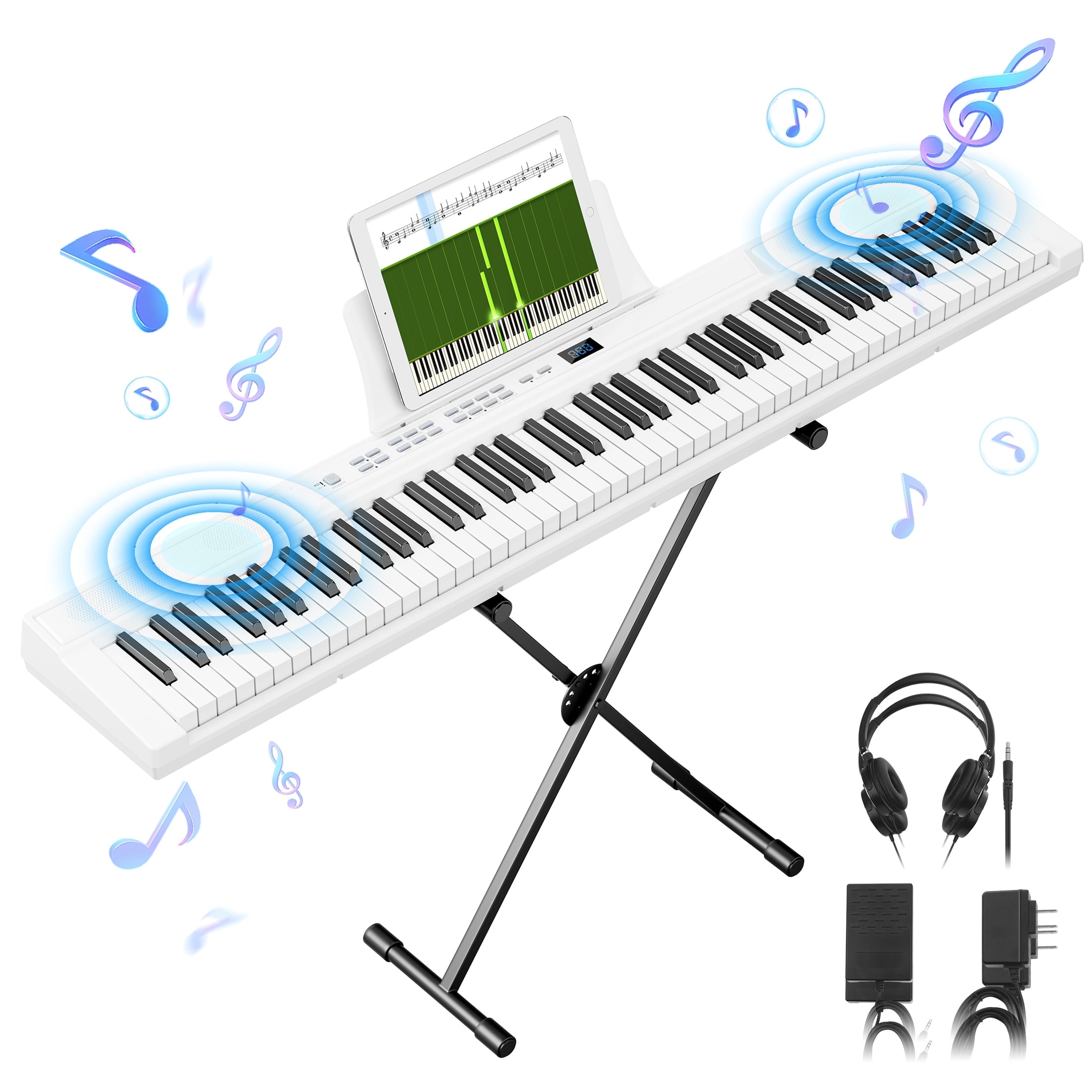 Furnibear 88 Key Piano Keyboard Semi Weighted Electric Keyboard Piano ...