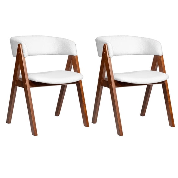 Furnibear Ergonomic Modern Wooden Dining Chair Set of 2 Mid-Century ...