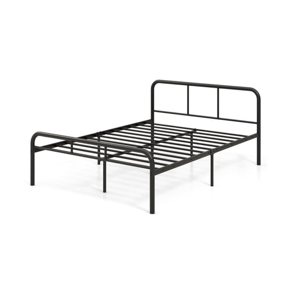 Furnibear Full Bed Frame with Headboard and Footboard No Box Spring ...