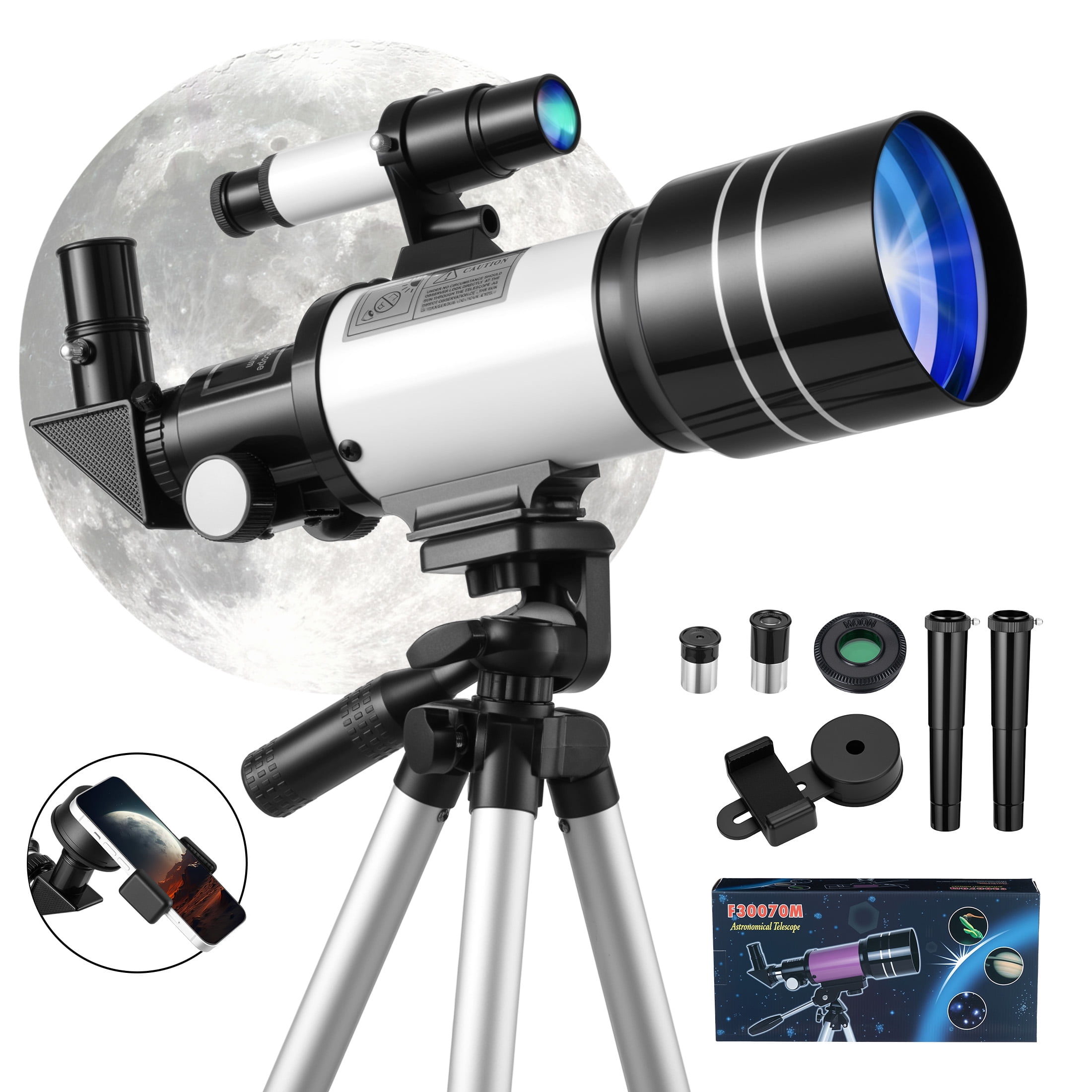 Furnibear Telescope for Kids and Adults 70mm Aperture High Powered ...