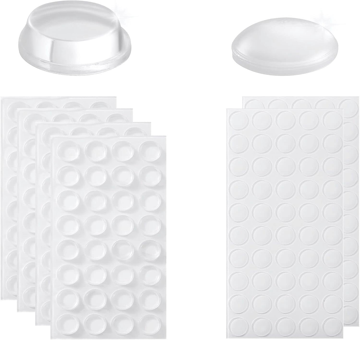 Furnigear Cabinet Bumpers - Soft, Clear Rubber Bumper Dots - Noise ...