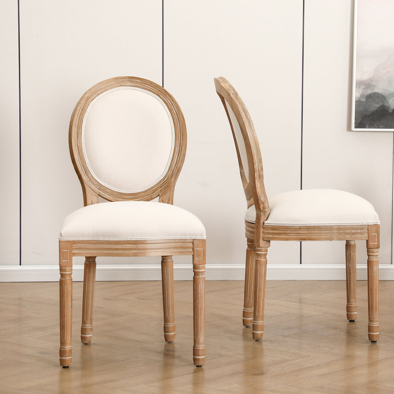 Furniliving French Dining Chairs Set of 2,Farmhouse Dining Room Chairs ...