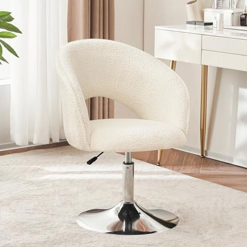 Furnimart Swivel Vanity Chair with Round Back, Height Adjustable Accent ...
