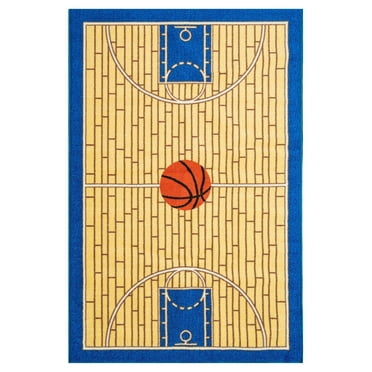 Furnish My Place 725 Basketball 6'6" Round Basketball Shaped Rug for ...