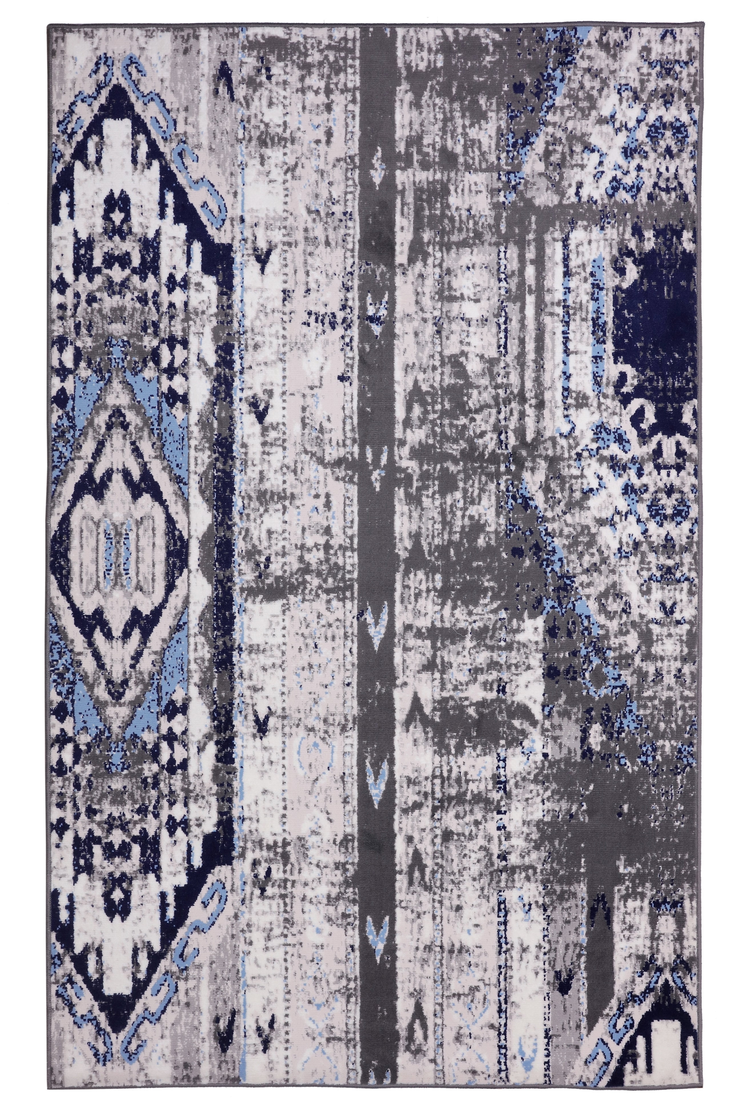 Furnish My Place Abstract Design Area Rug - 5 ft. x 8 ft., Dark Grey ...