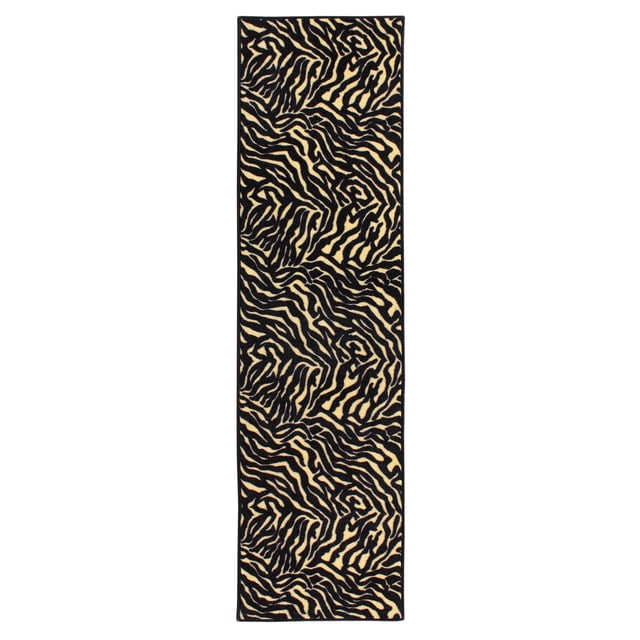 Furnish My Place Animal Print Rug - 6 ft. x 10 ft., Zebra Grazer, Nylon ...