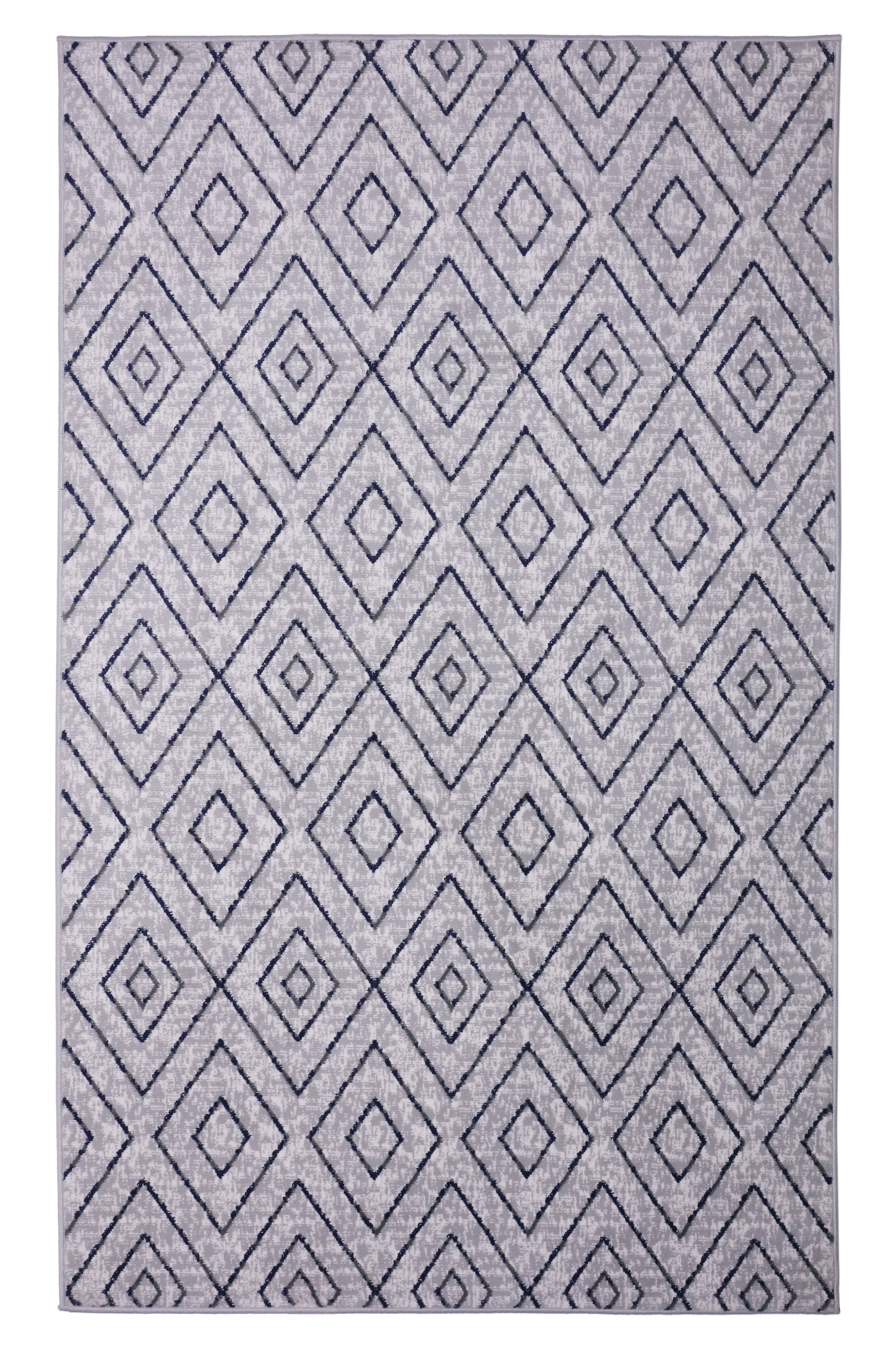 Furnish My Place Diamond Pattern Area Rug - 2 ft. x 4 ft., Grey, Rug ...