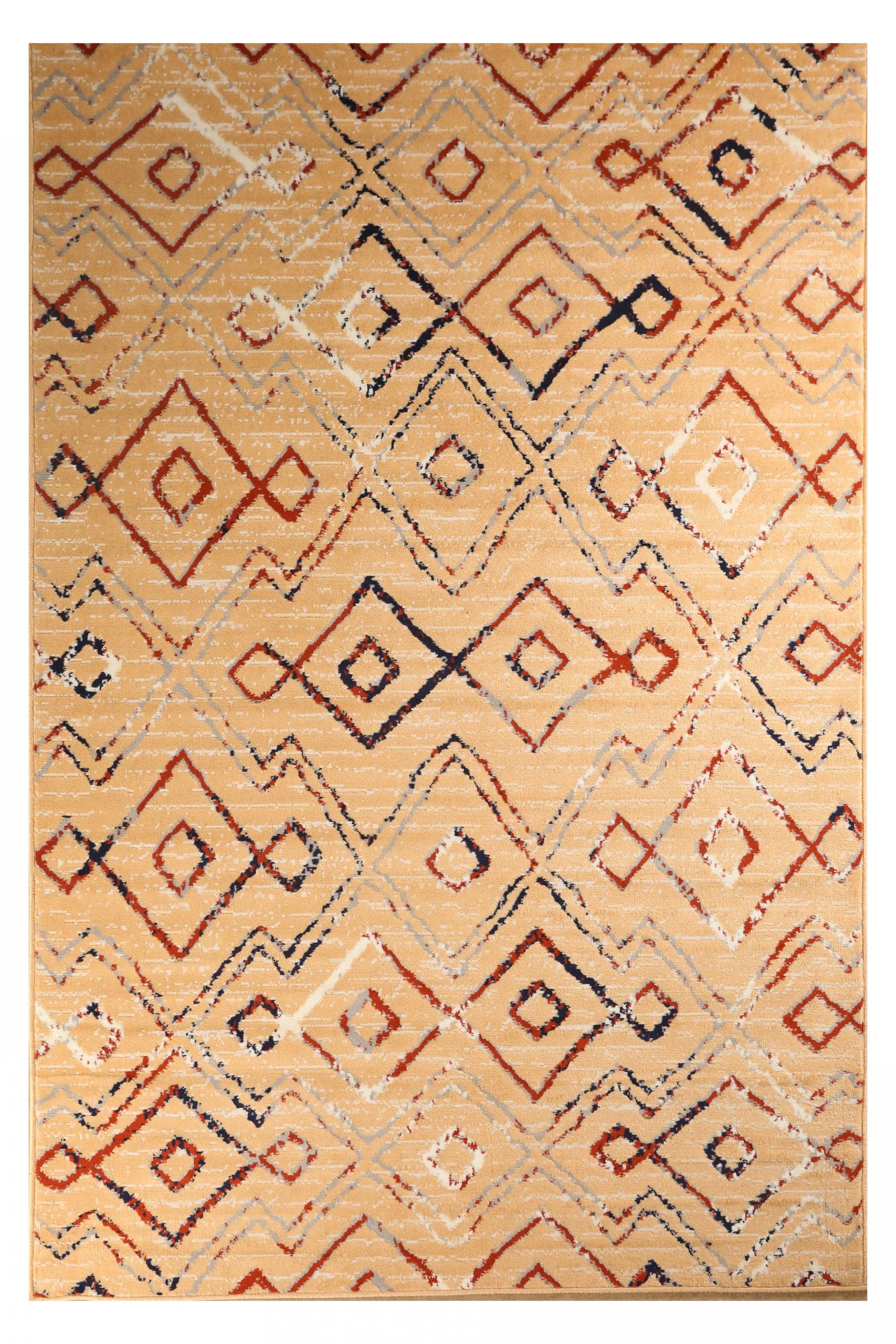 Furnish My Place Indoor Moroccan Geometric Print Rug with Jute Backing ...