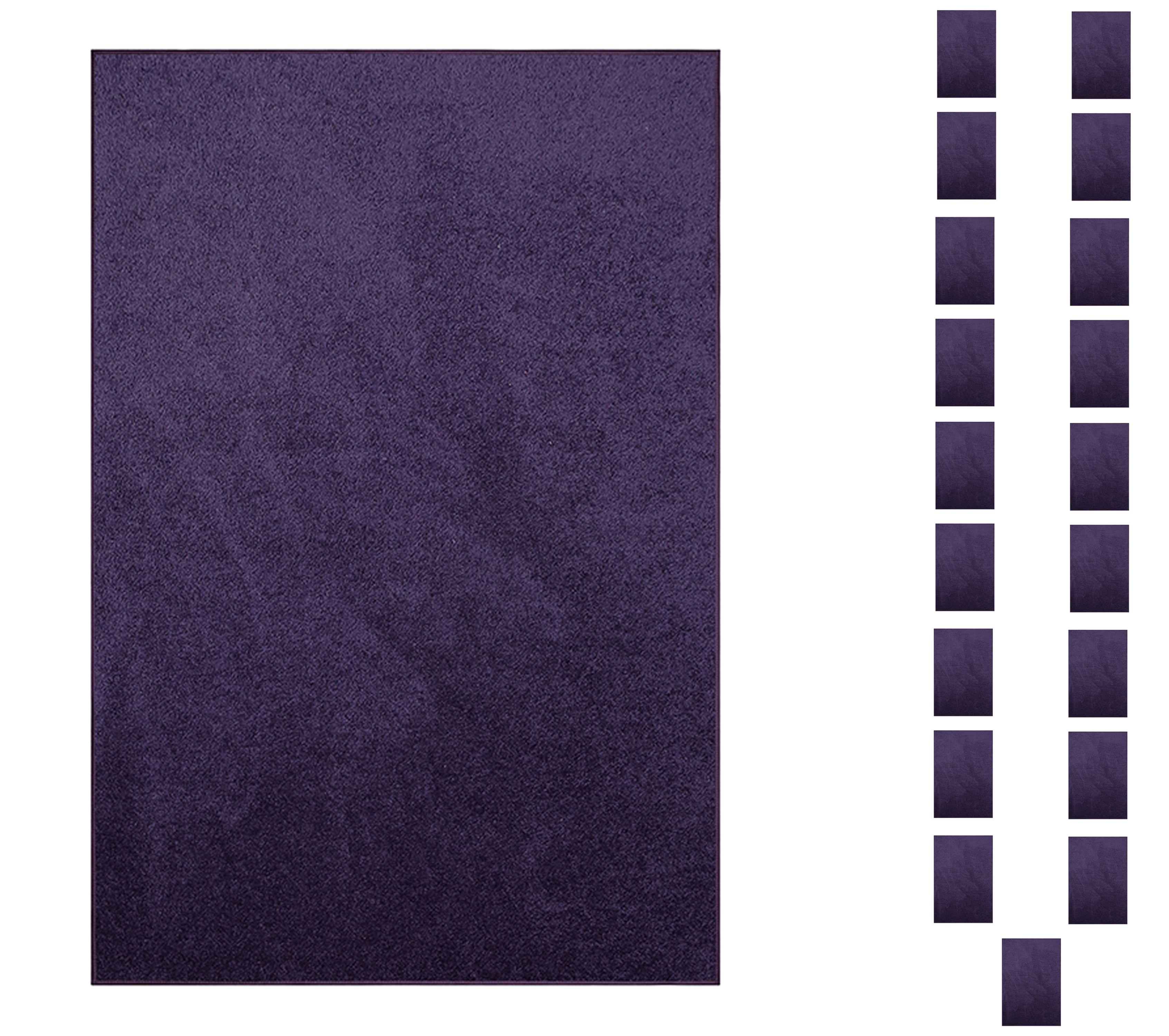Furnishmyplace Furnish my Place Plush Solid Purple Color Rug Set of ...