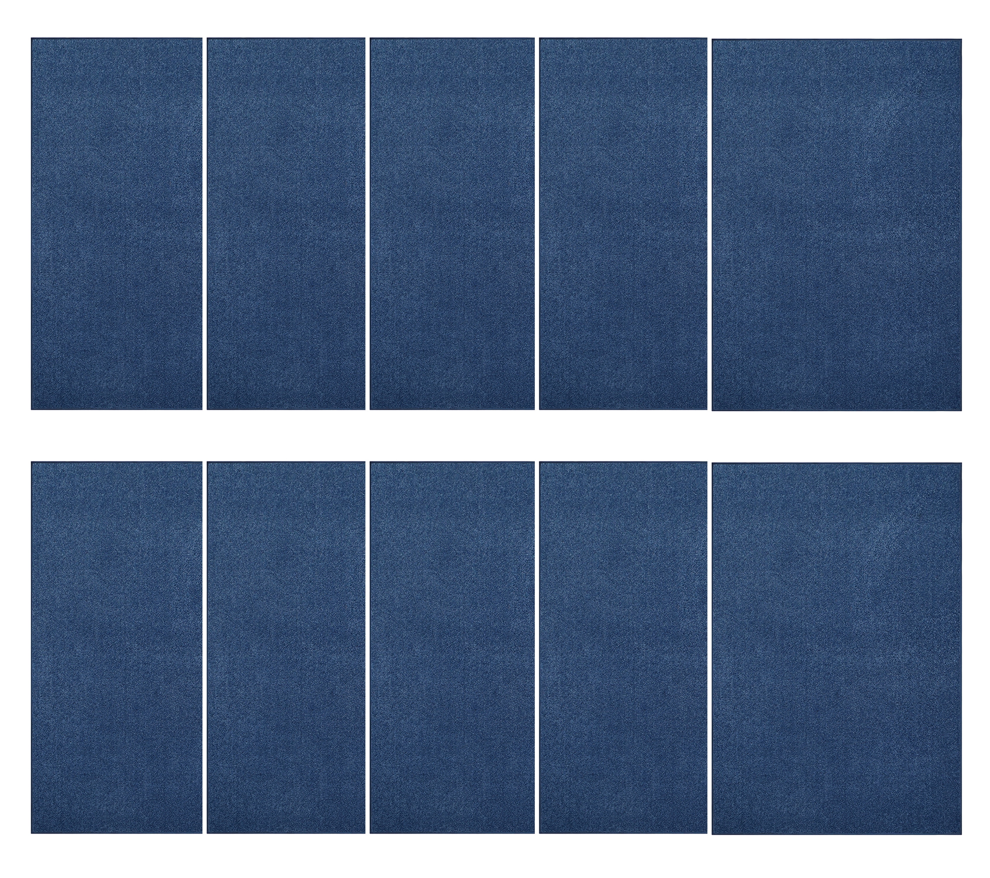 Furnishmyplace Furnish my Place Plush Solid Royal Blue Color Rug Set of ...