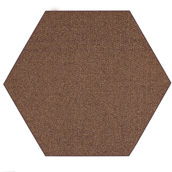 Furnish My Place Outdoor Area Rug – 6 ft, Hexagon, Chestnut, Floor Rug ...