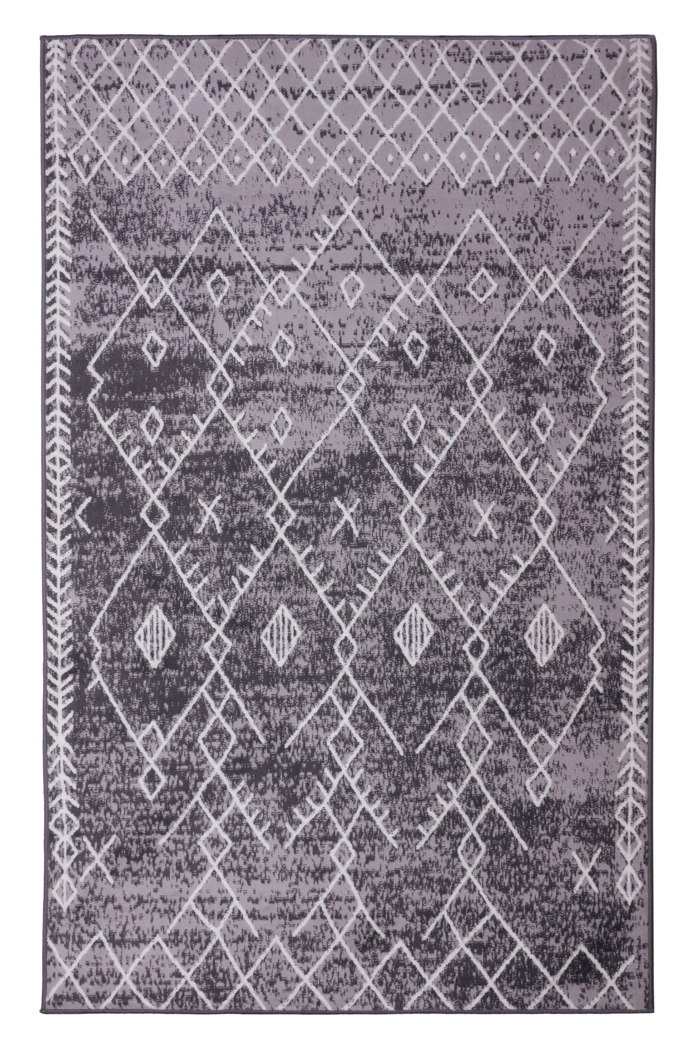 Furnish My Place Trellis Pattern Rug - 2 ft. x 4 ft., Light Grey ...