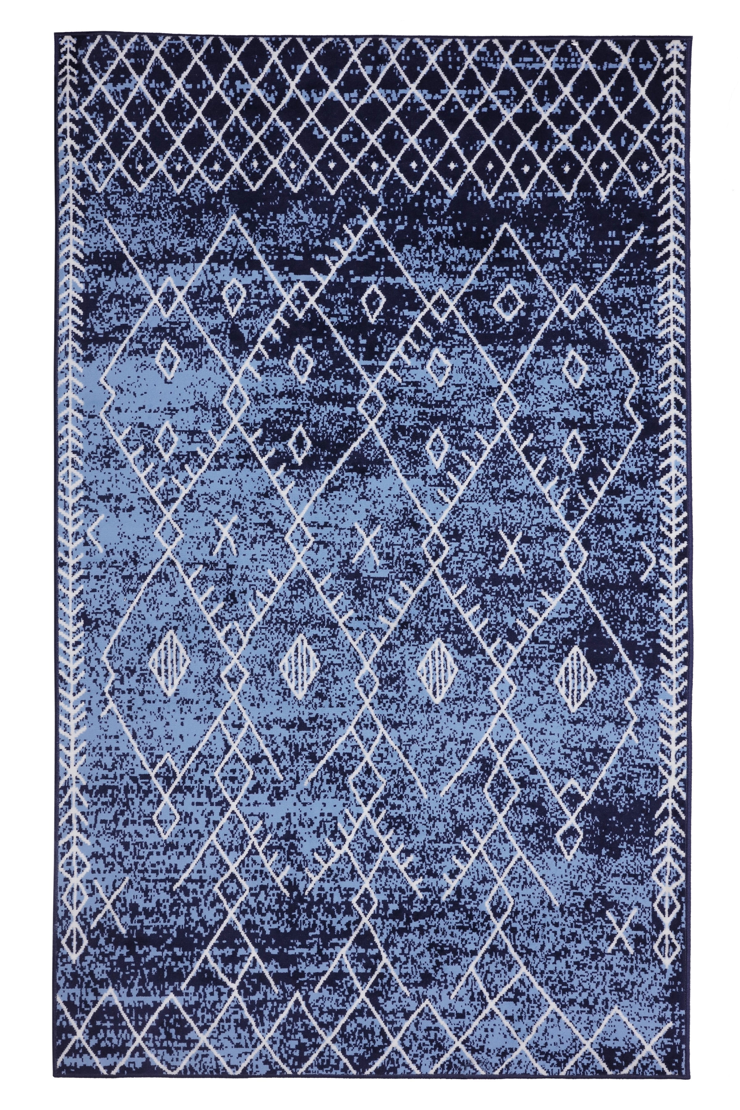 Furnishmyplace Furnish My Place Trellis Pattern Rug - Navy, Bohemian ...