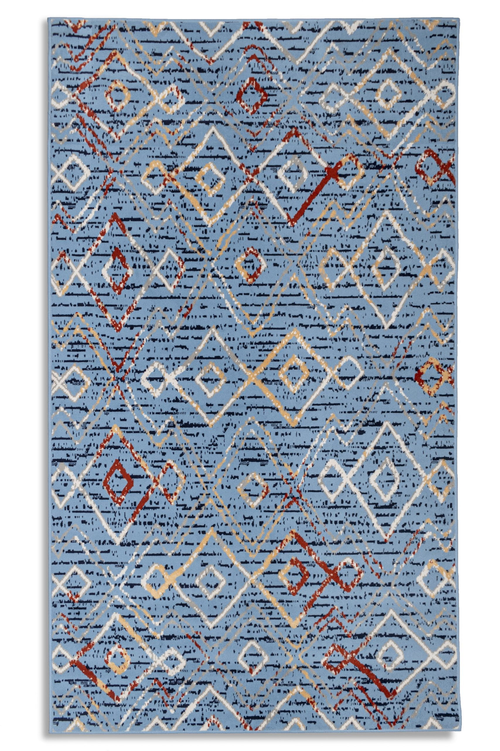 Furnish My Place Indoor Moroccan Geometric Print Rug with Jute Backing ...