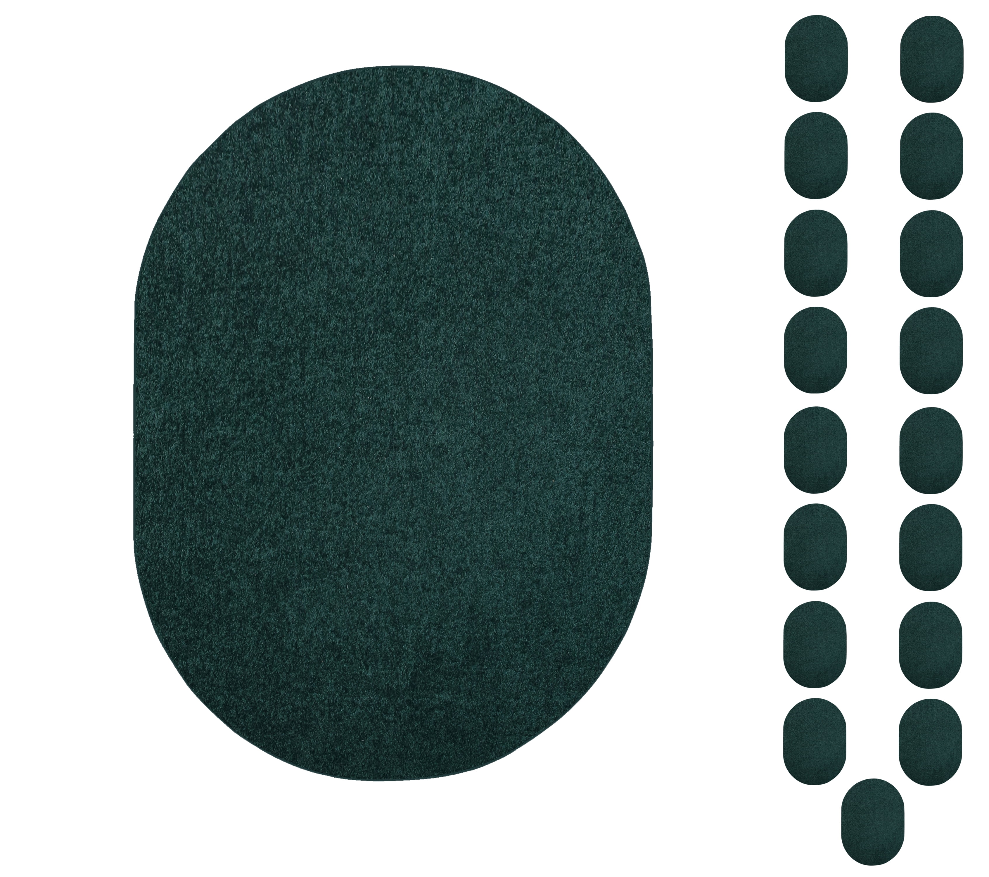 Furnish My Place Modern Plush Solid Forest Green Color Rug - Pets and ...