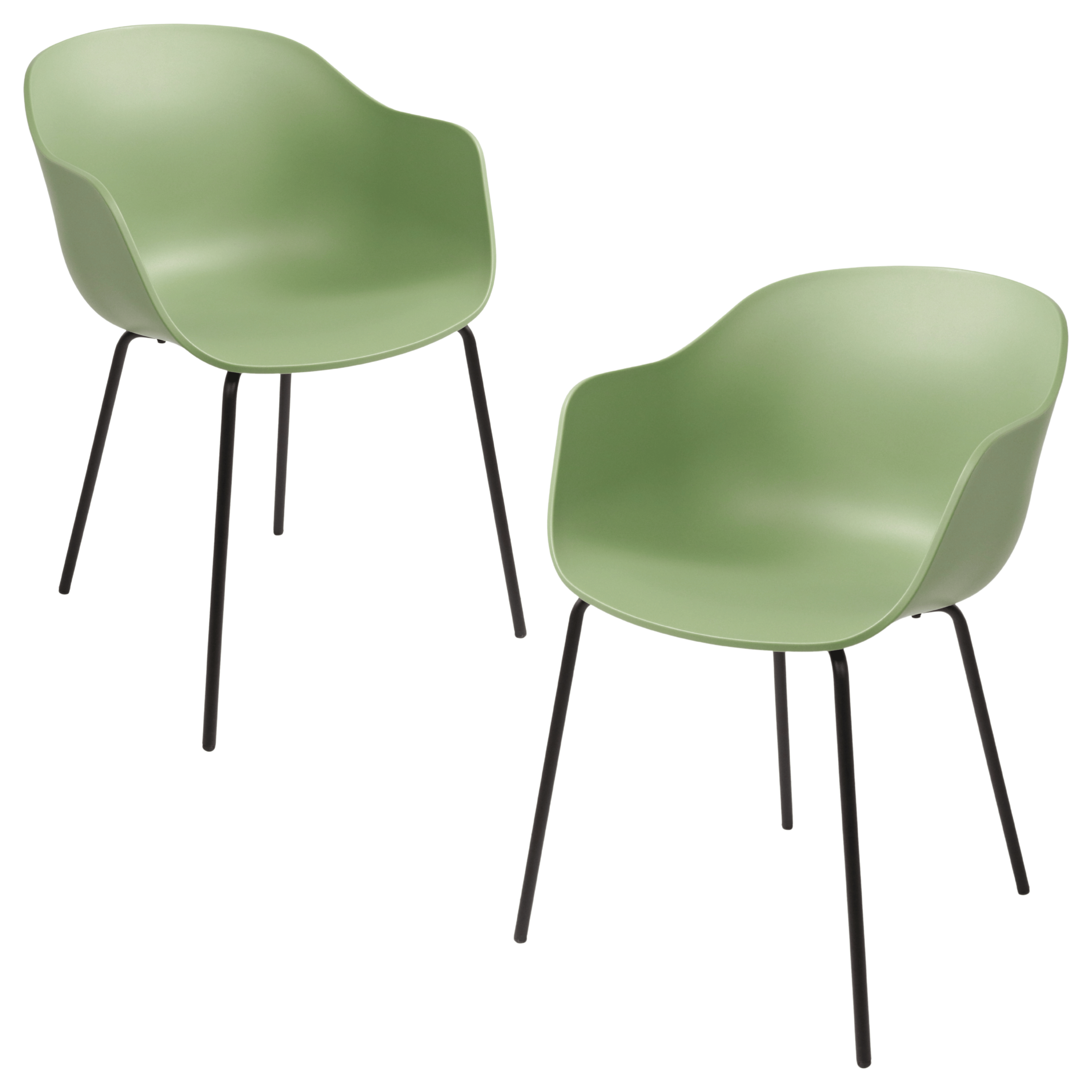 Furnish Theory Curve-K ML Indoor/Outdoor Dining Armchairs Arm Chairs w ...
