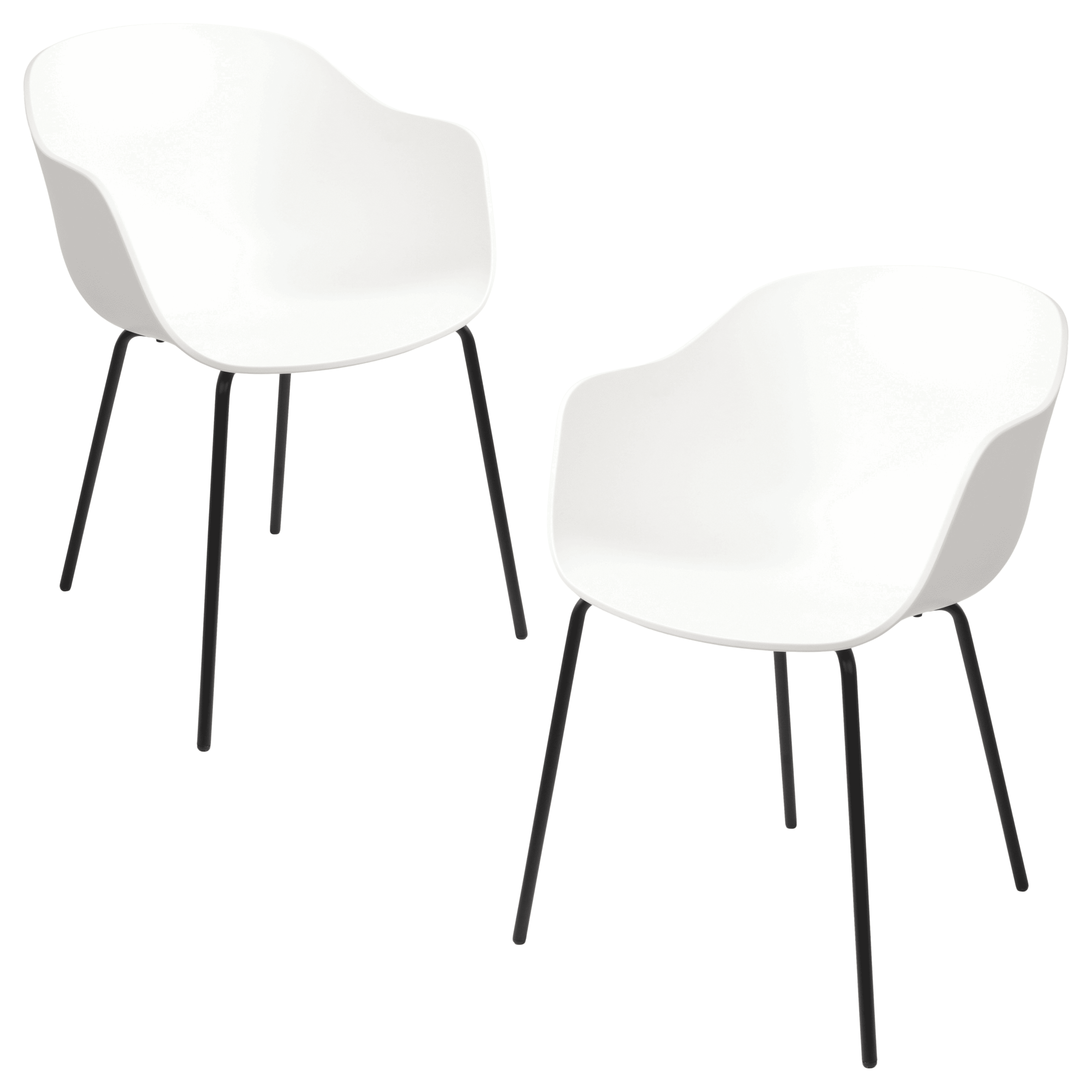 Furnish Theory Curve-K ML Indoor/Outdoor Dining Armchairs Arm Chairs w ...