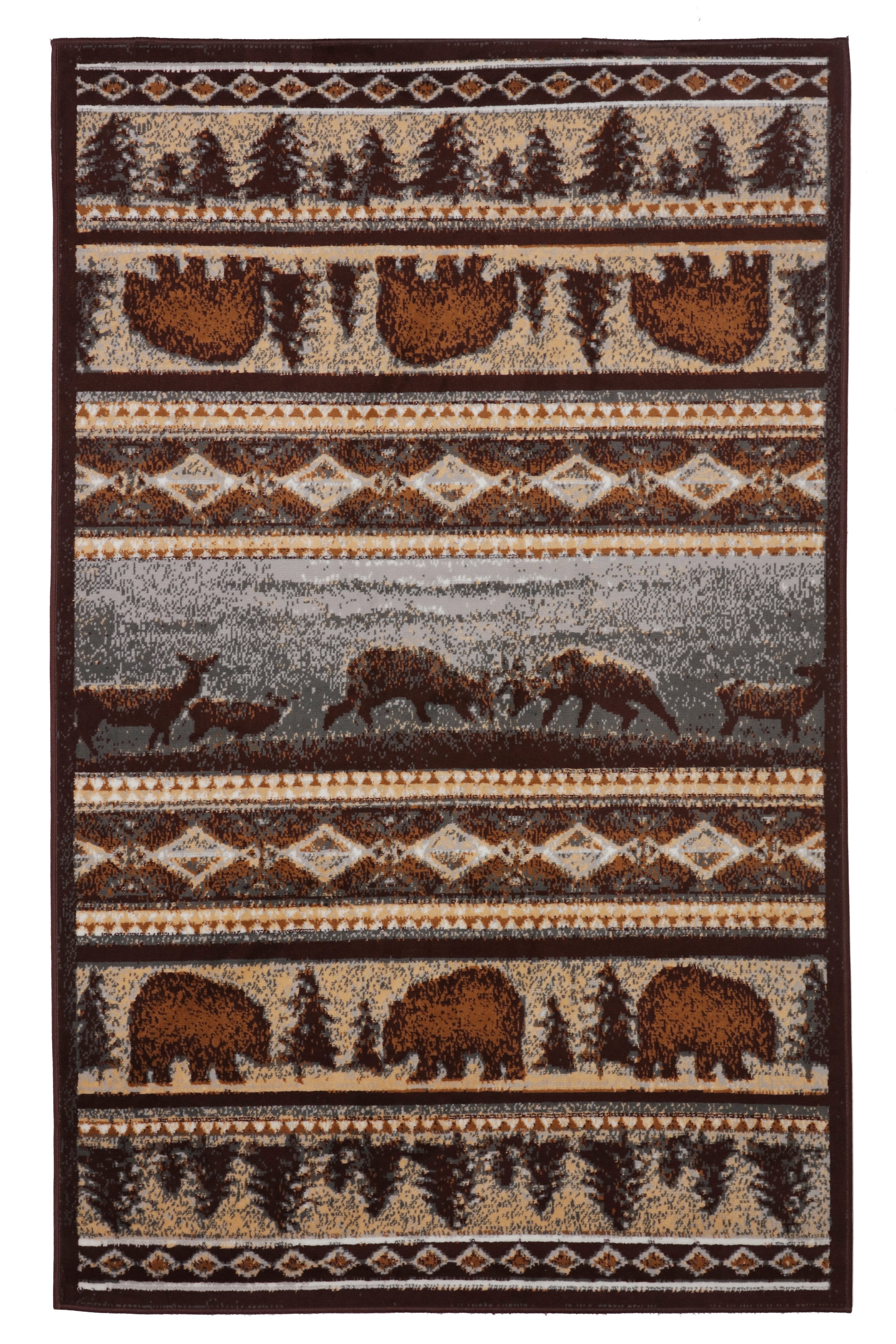 Furnishmyplace Furnish My Place, Bear Print Area Rug - Multicolor ...