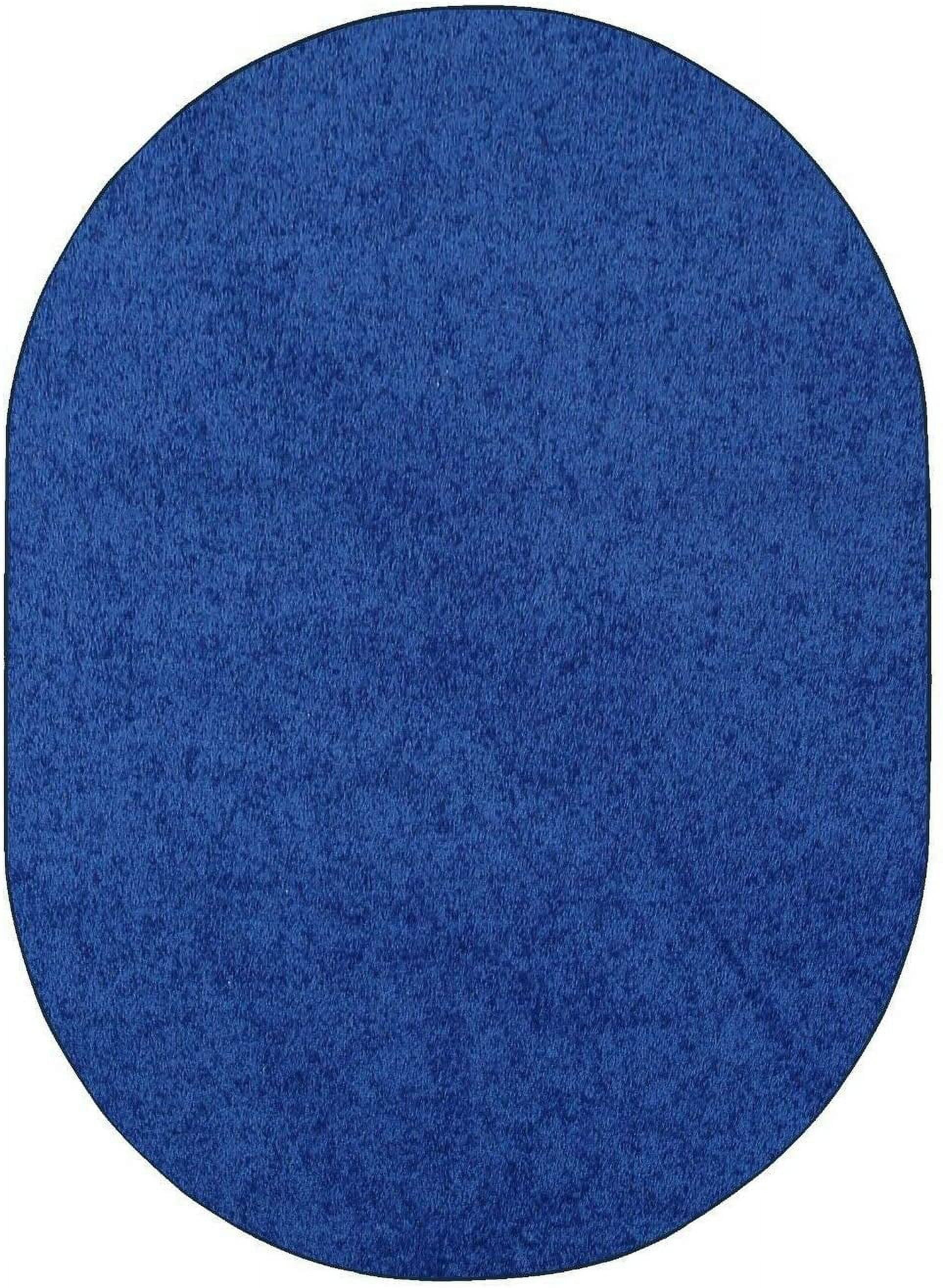 Furnish My Place DC Custom Rug - 7 ft. x 9 ft. Oval, Neon Blue, Indoor ...