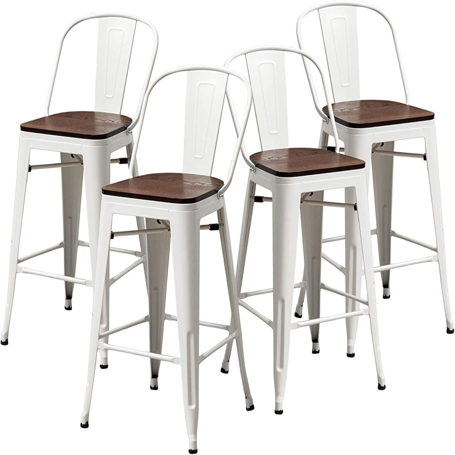 Furniture 30 Inches Bar Stools Counter Height Bar Stools with Back ...