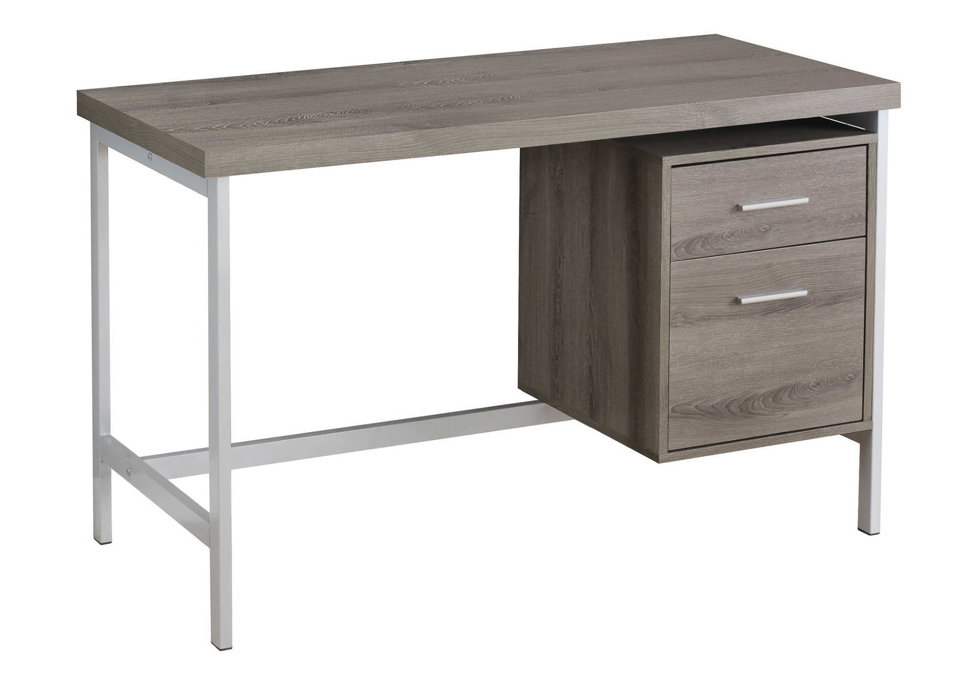 Furniture 48 Inch Computer Desk with Wood-Look Brown Laminate Finish ...