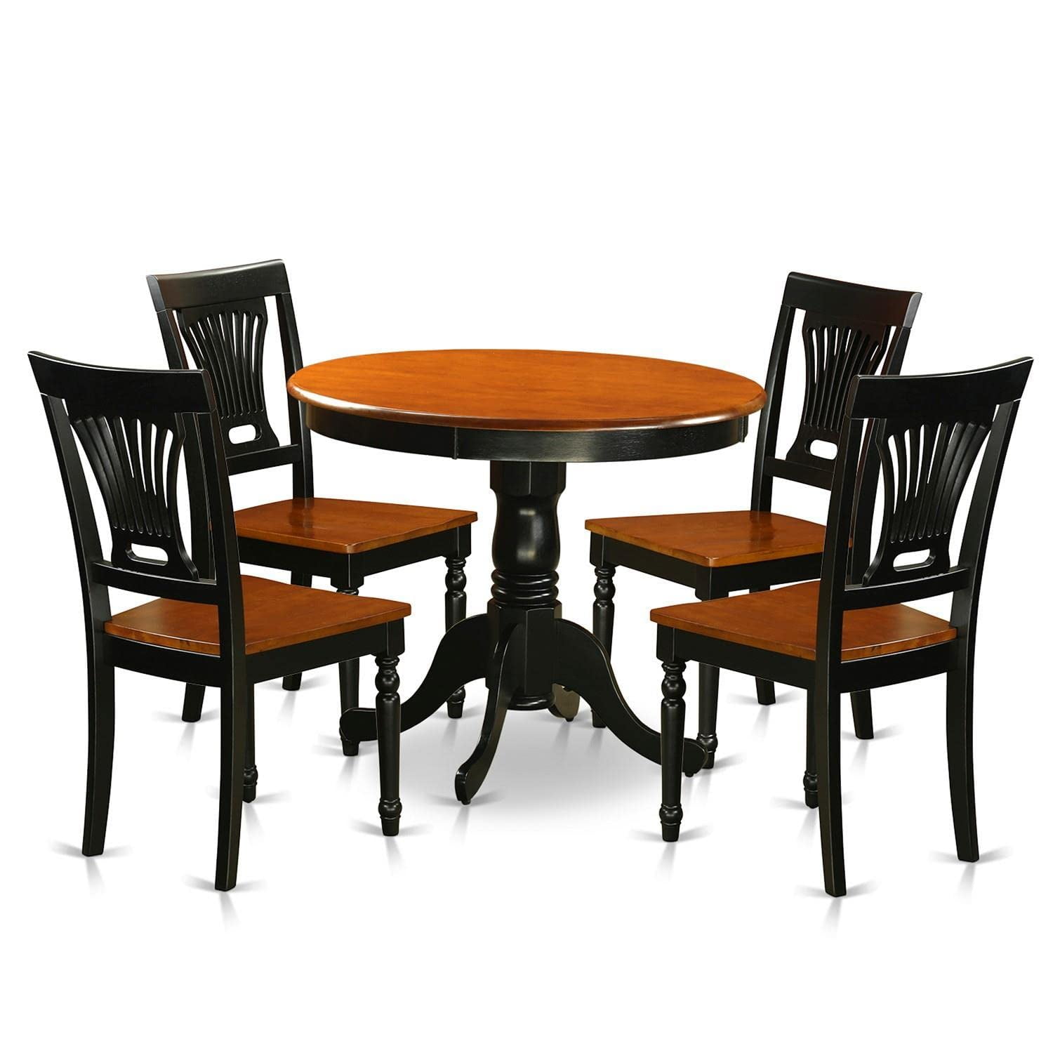 Furniture 5 Piece Faux Dining Set, Modern Kitchen Table Marble Top and ...