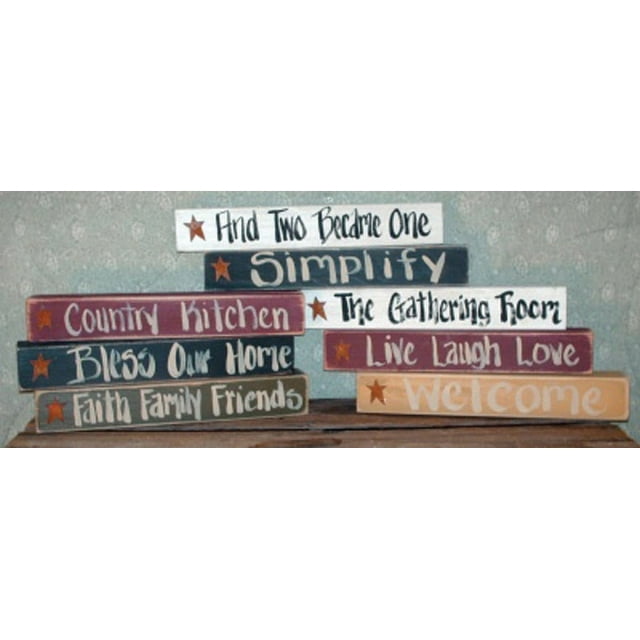 Furniture Barn USA™ Rustic Primitive Wooden Signs - Different Varieties ...