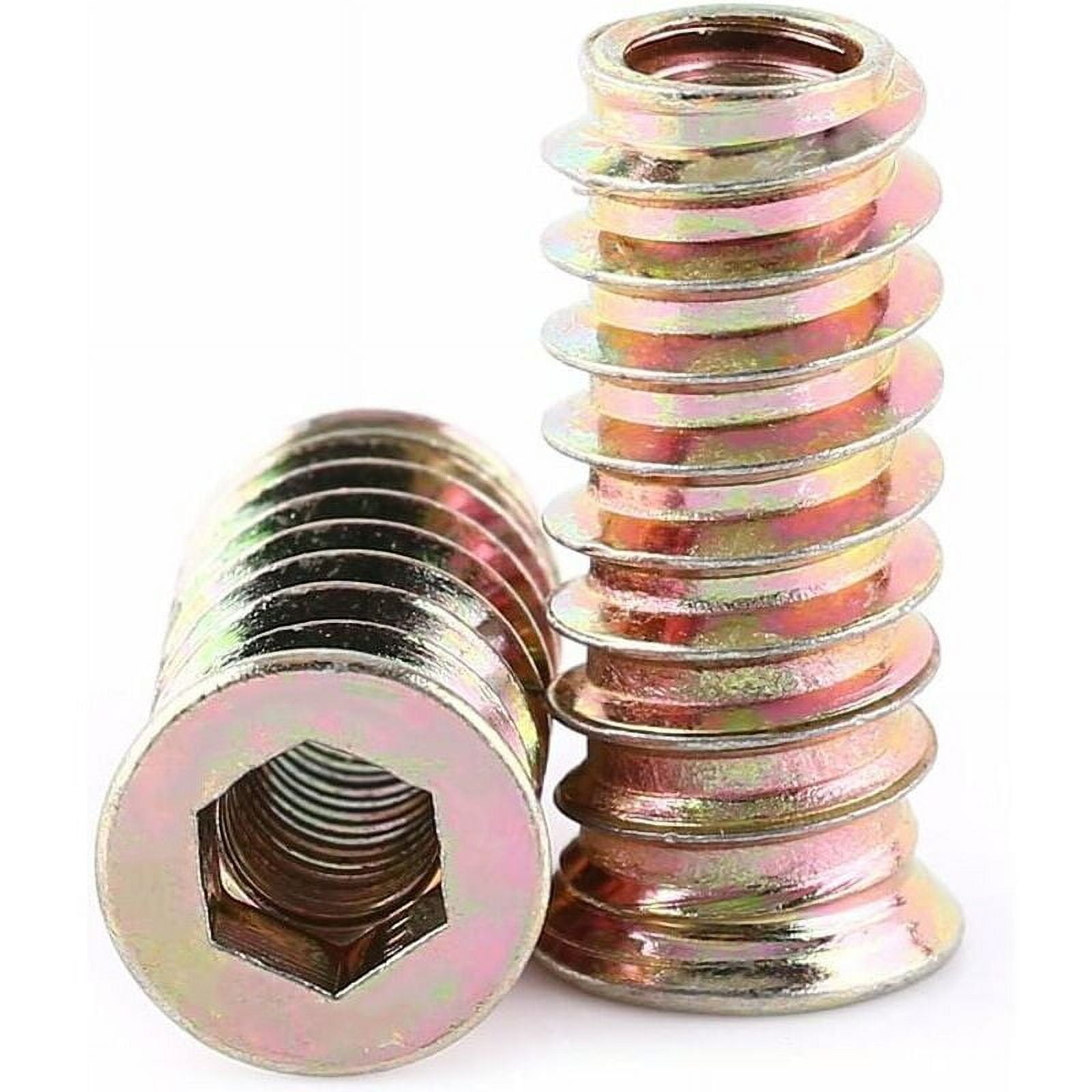 Sturdy Hardness, Wood Threaded Inserts - Zinc Plated Furniture Nut Hex ...