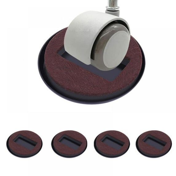 Furniture Caster Cups Felt Pads,5pcs Rolling Chair Leg Floor Protectors ...