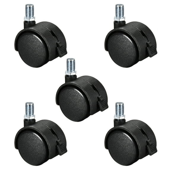 Furniture Casters 1.5 Inch Nylon M10 x 15mm Threaded Stem Swivel Caster ...