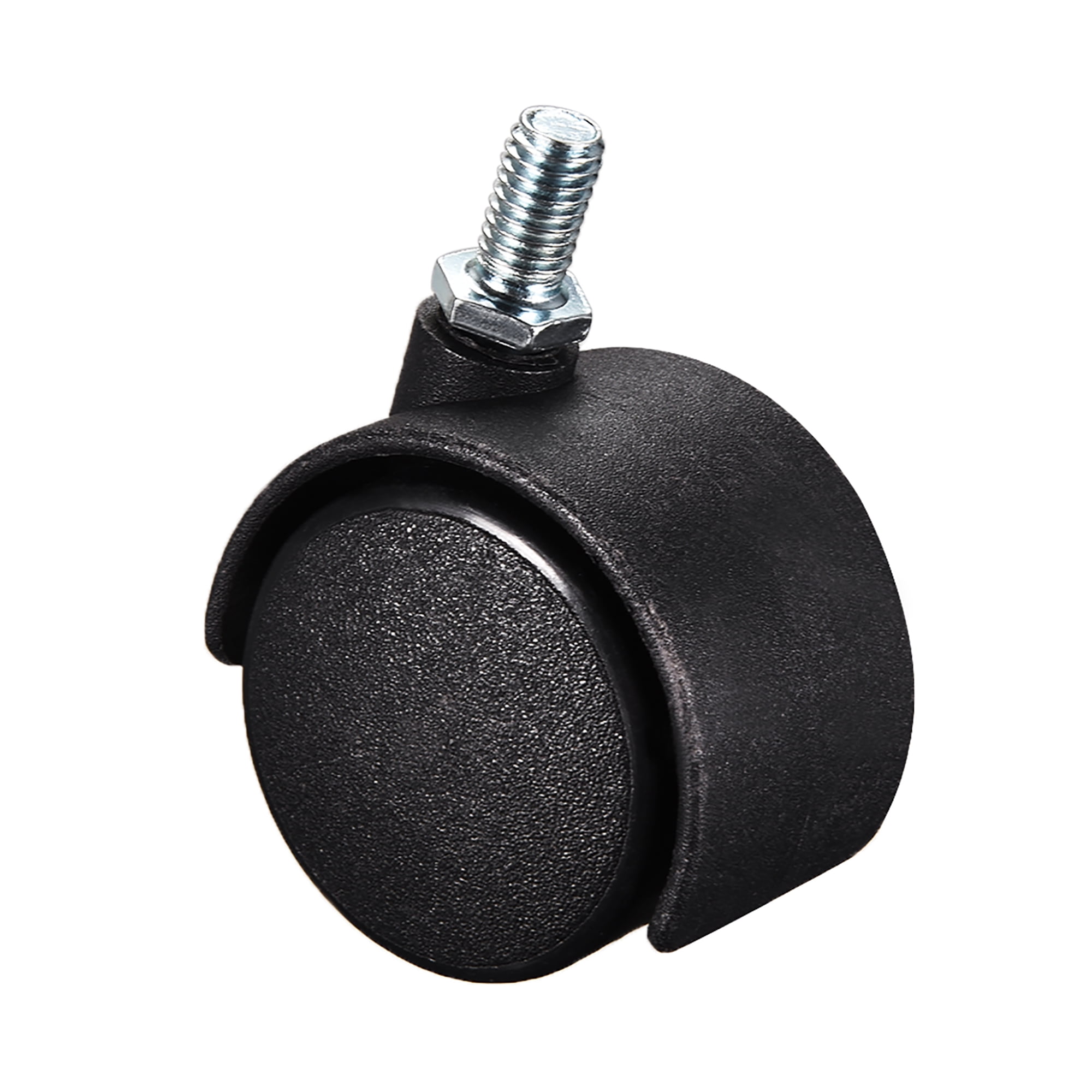 Uxcell Black Furniture Casters 1.5 Inch Nylon M8 x 15mm Threaded Stem ...